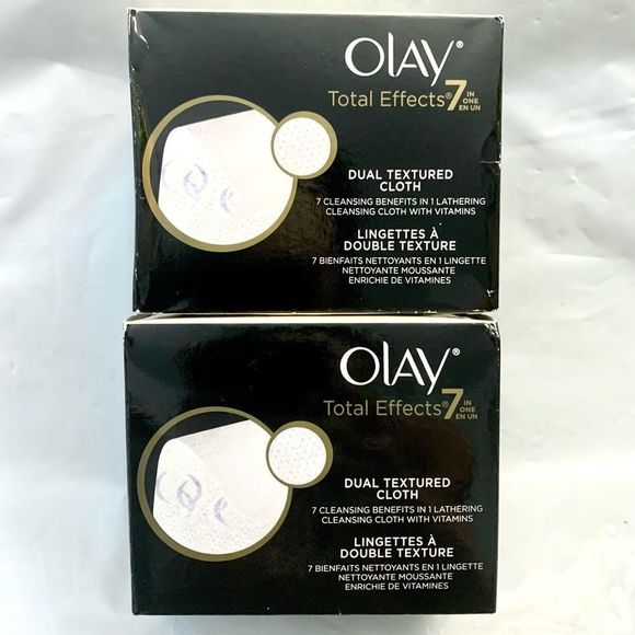 OLAY | Skincare | 2x Olay Total Effects Dual Textured Cloth 7 Benefits In Lathering New Rare Htf ...